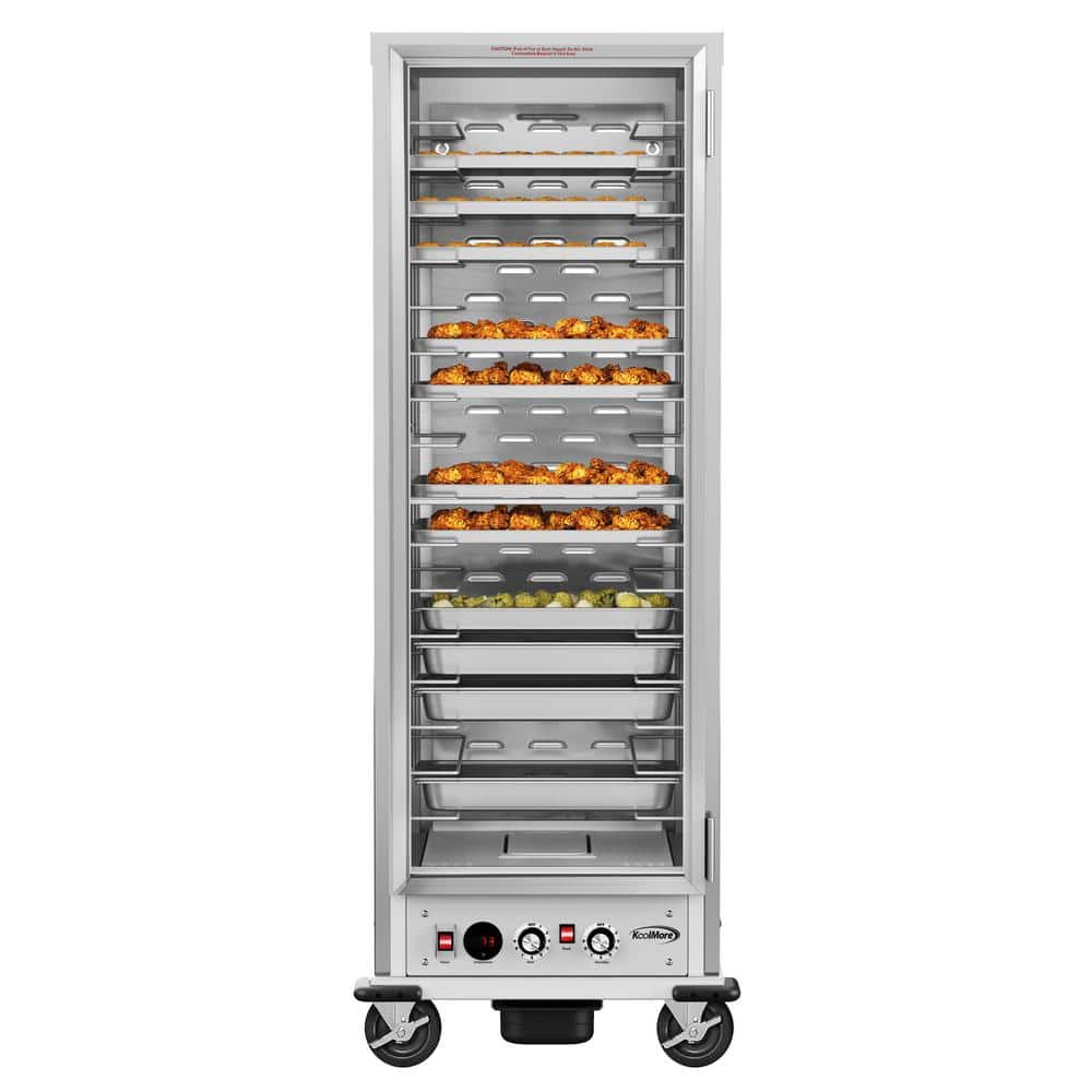 Koolmore 33.4 in. Commercial Glass-Door Insulated Heated Holding ...