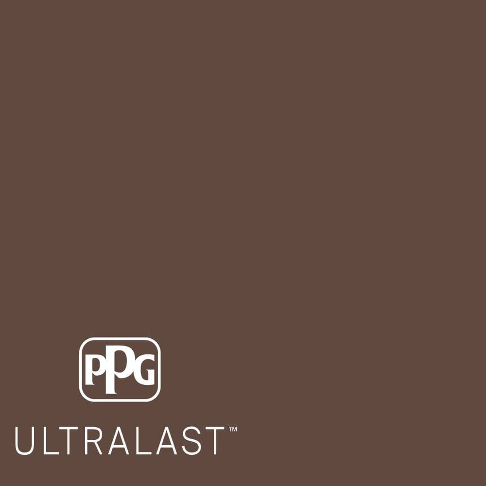 PPG UltraLast 1 qt. PPG1075-7 Fudge Truffle Eggshell Interior Paint and ...
