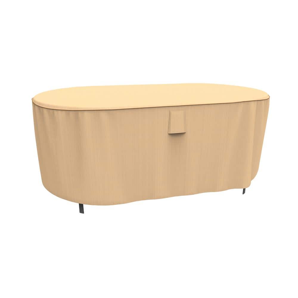 Budge StormBlock Savanna Small Tan Oval Patio Table Cover P5A26TNNW2 ...