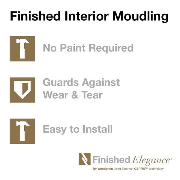 FINISHED ELEGANCE 100 11/16 in. x 11/16 in. Finished MDF Cove Moulding ...
