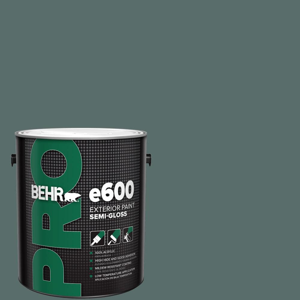 BEHR PRO 1 gal. #N430-6 Meteorological Semi-Gloss Exterior Paint ...