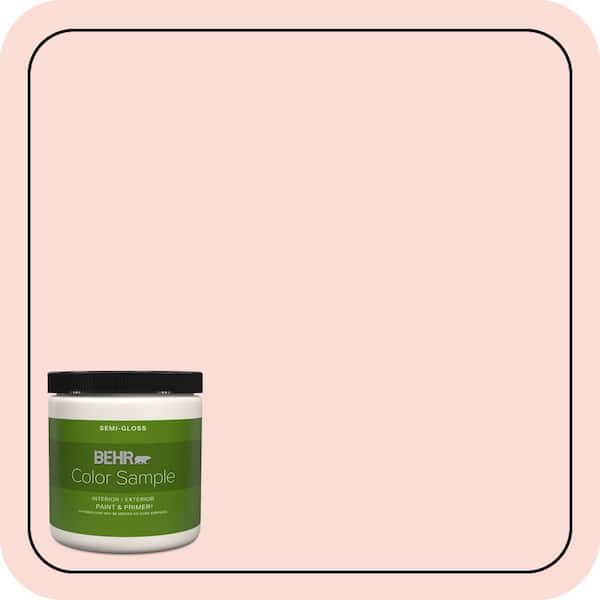 BEHR PREMIUM PLUS 8 oz. #170A-1 Pink Parfait Semi-Gloss Interior ...