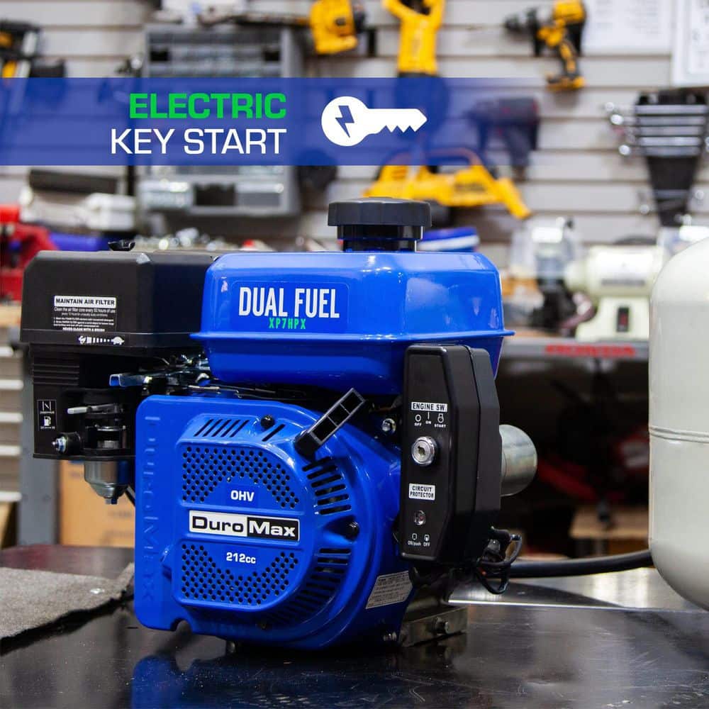 Buy 212cc 3/4 in. Dual Fuel Propane Gasoline Portable Electric Start ...