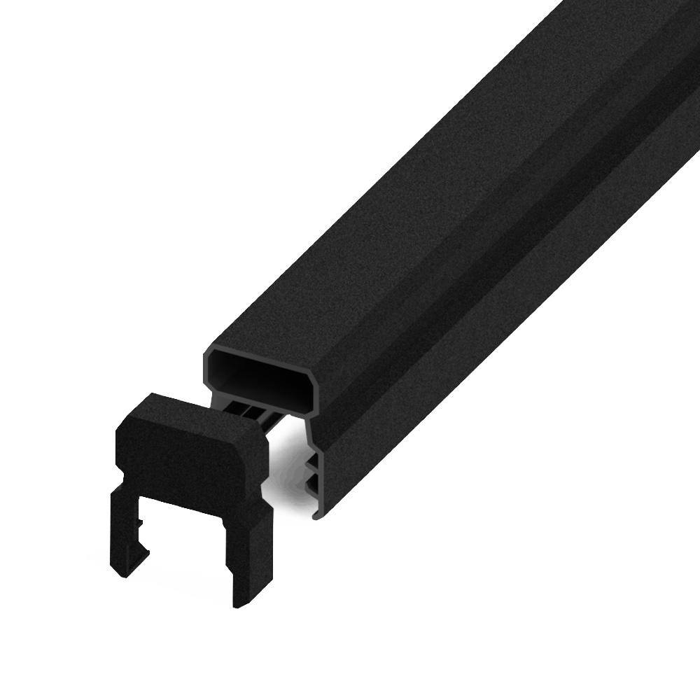 Avalon Tristan 6 ft. Satin Black Top Rail 73020452 - The Home Depot