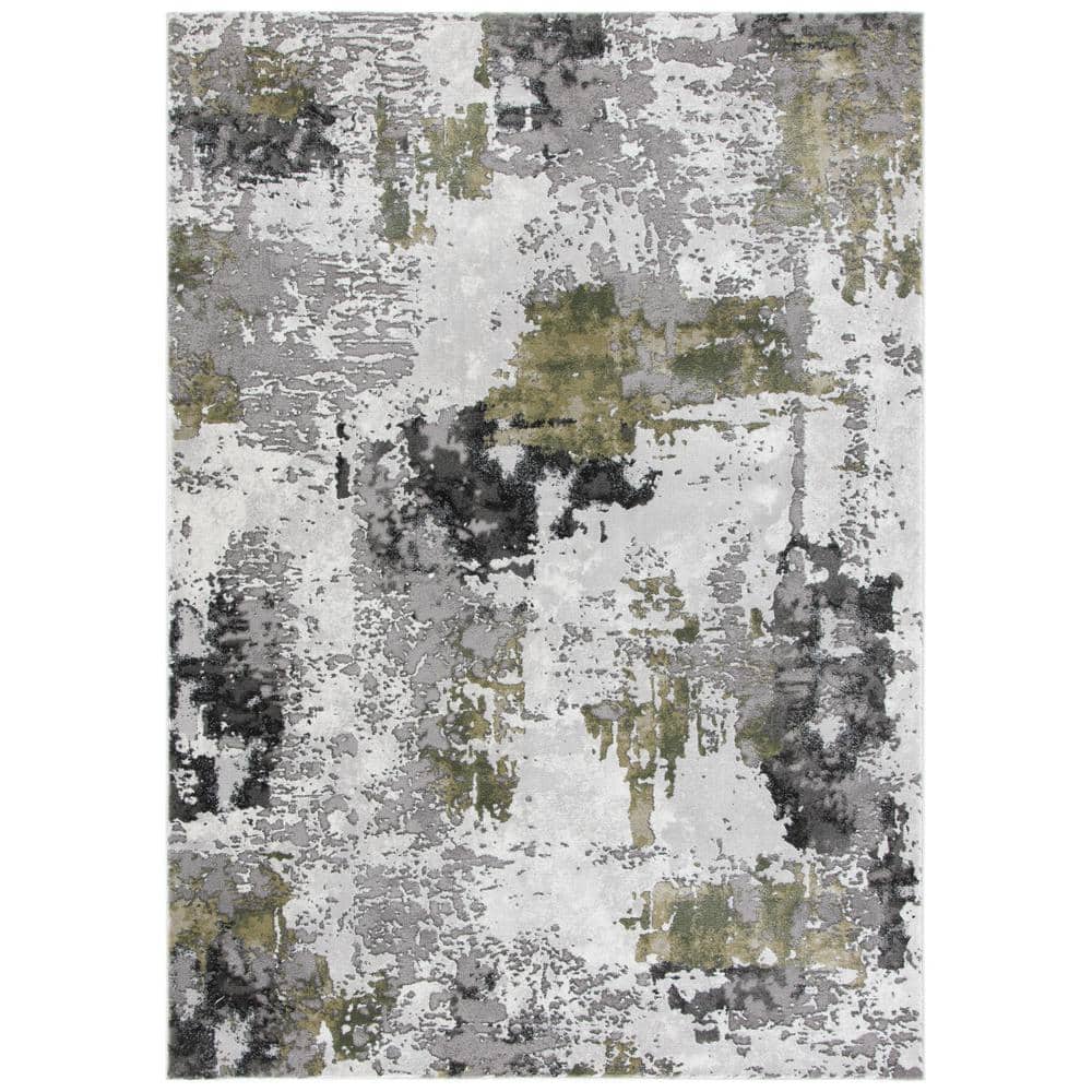 SAFAVIEH Craft Gray/Green 8 ft. x 10 ft. Gradient Abstract Area Rug ...