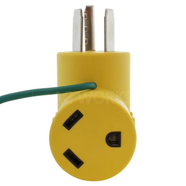 AC WORKS 10-30P 30A 3-Prong Old Dryer Plug to 30A RV Adapter RV1030TT ...