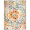 SAFAVIEH Crystal Orange/Teal 8 ft. x 10 ft. Border Area Rug CRS501K-8 ...