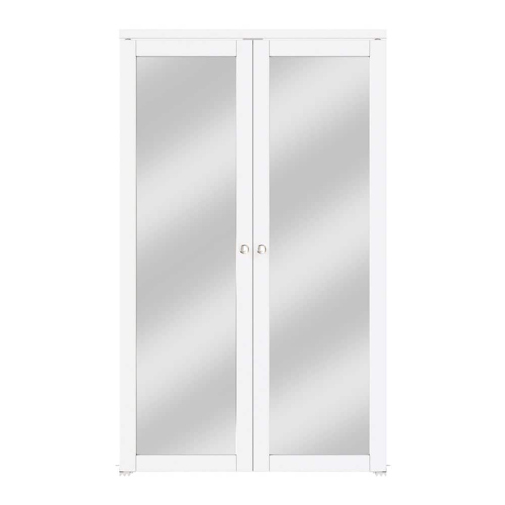 Reviews for ARK DESIGN 48 in. x 80 in. Mirrored Glass Solid Core MDF Bi ...