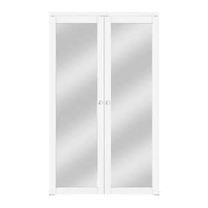 ARK DESIGN 30 in. x 80 in. Frosted Glass Solid Core MDF Bi-fold Door ...