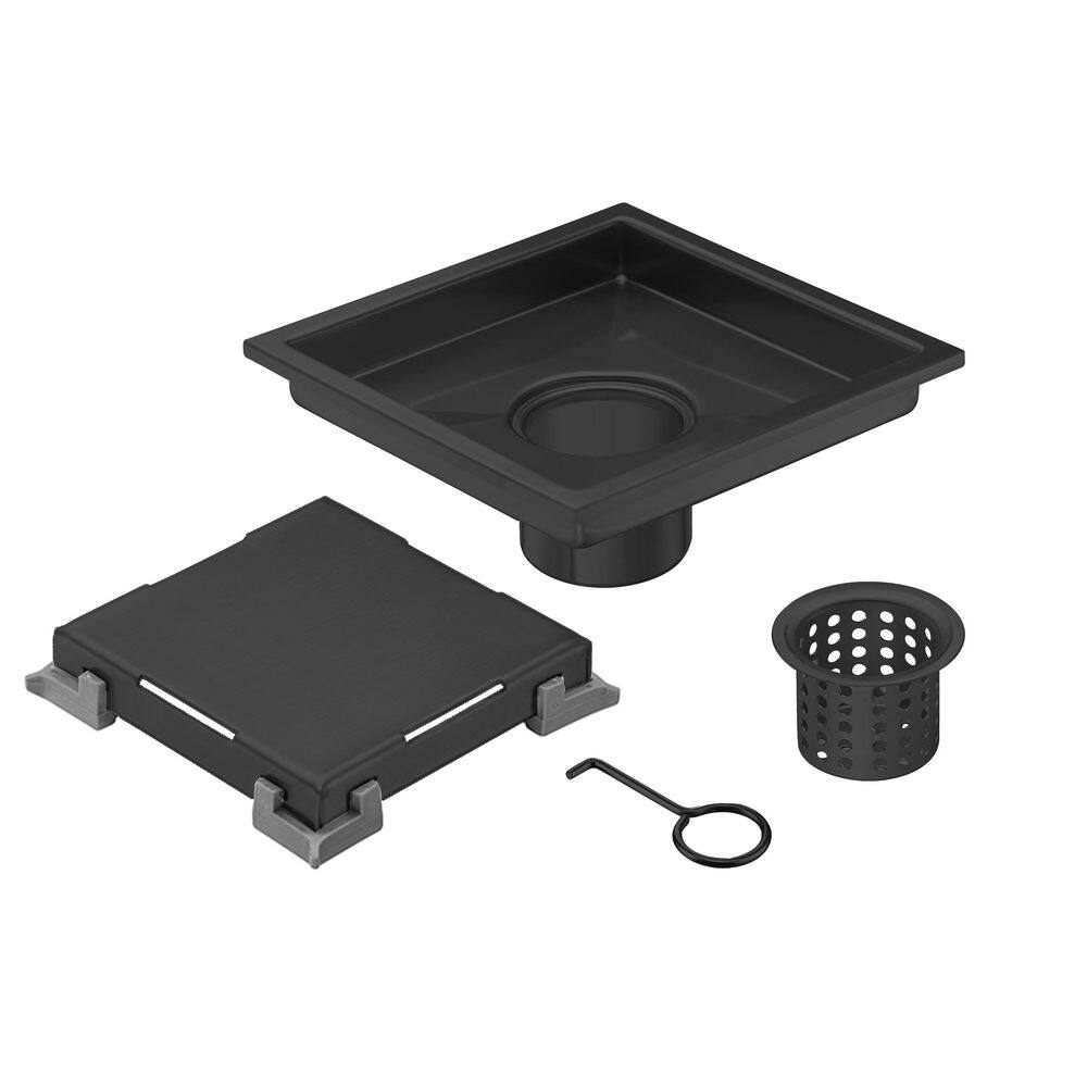 BWE 6" AISI 304 Stainless Steel Shower Drain with 2-in-1 Tile Insert ...
