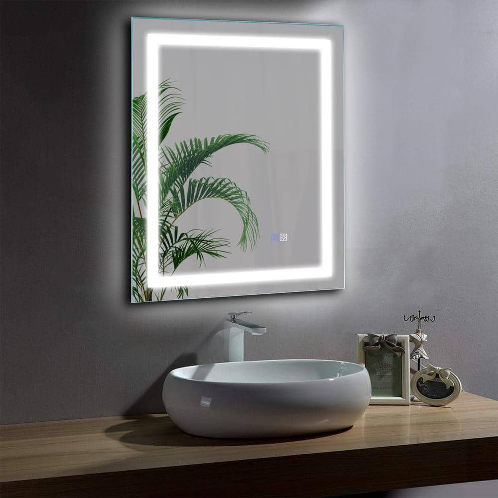Cesicia 28 in. W x 36 in. H Rectangular Frameless Wall Mount Bathroom ...
