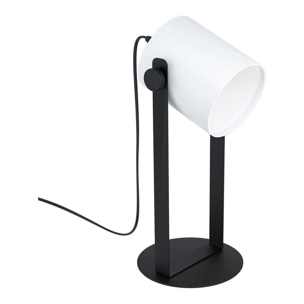Eglo Burbank 9.17 in. W x 16.93 in. H 1-Light Black Table Lamp with ...