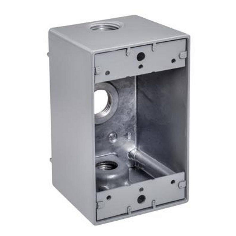 Southwire 1/2 in. Weatherproof 3-Hole Single Gang Box WDB1350 - The ...