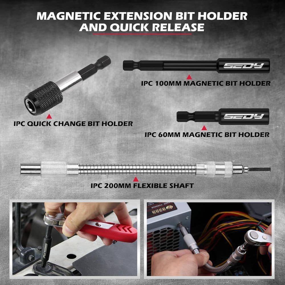 MYWISH Screwdriver Bit Set, Driving Bit Set (232-Piece) SF-4ACBS0010 ...