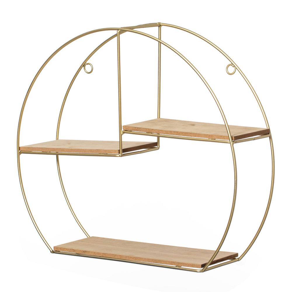 Vintiquewise Elegant 3-Tier Decorative Floating Geometric Arc Wall ...