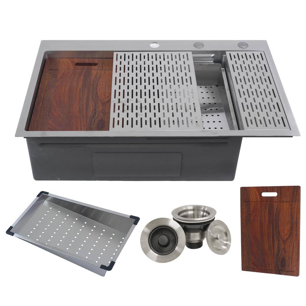 CozyBlock 42 in. CozyBlock Honeycomb Embossed Single Bowl Drop-In ...