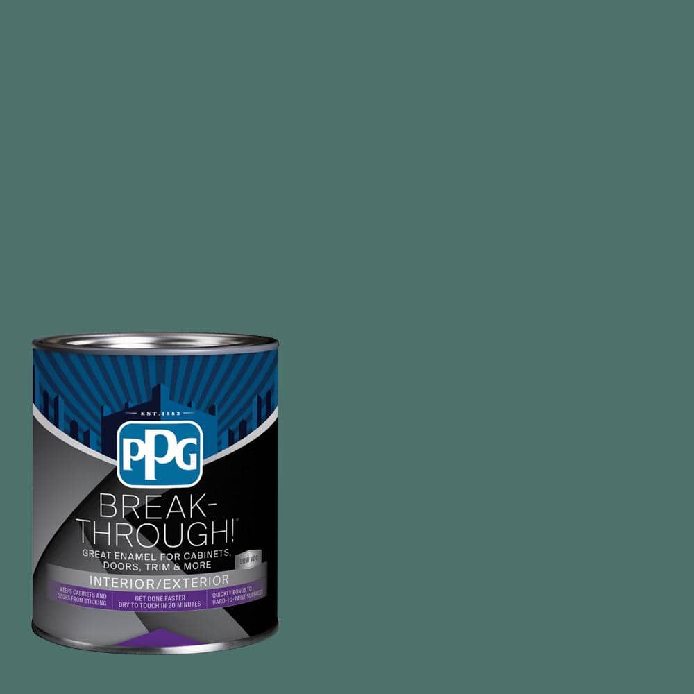 Break-Through! 1 qt. PPG1143-6 Smoky Emerald Semi-Gloss Door, Trim ...