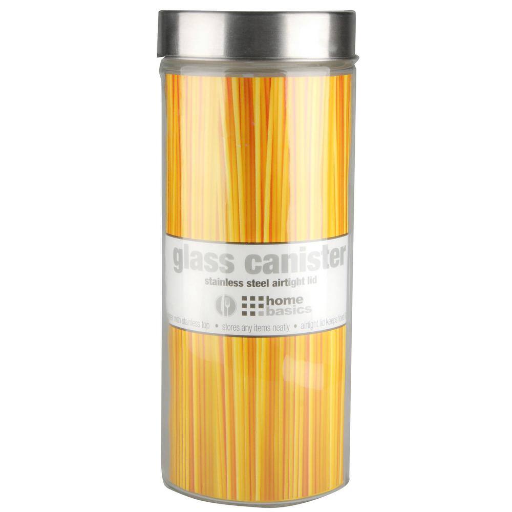 Home Basics 67oz. Round Glass Canister HDC64049 - The Home Depot