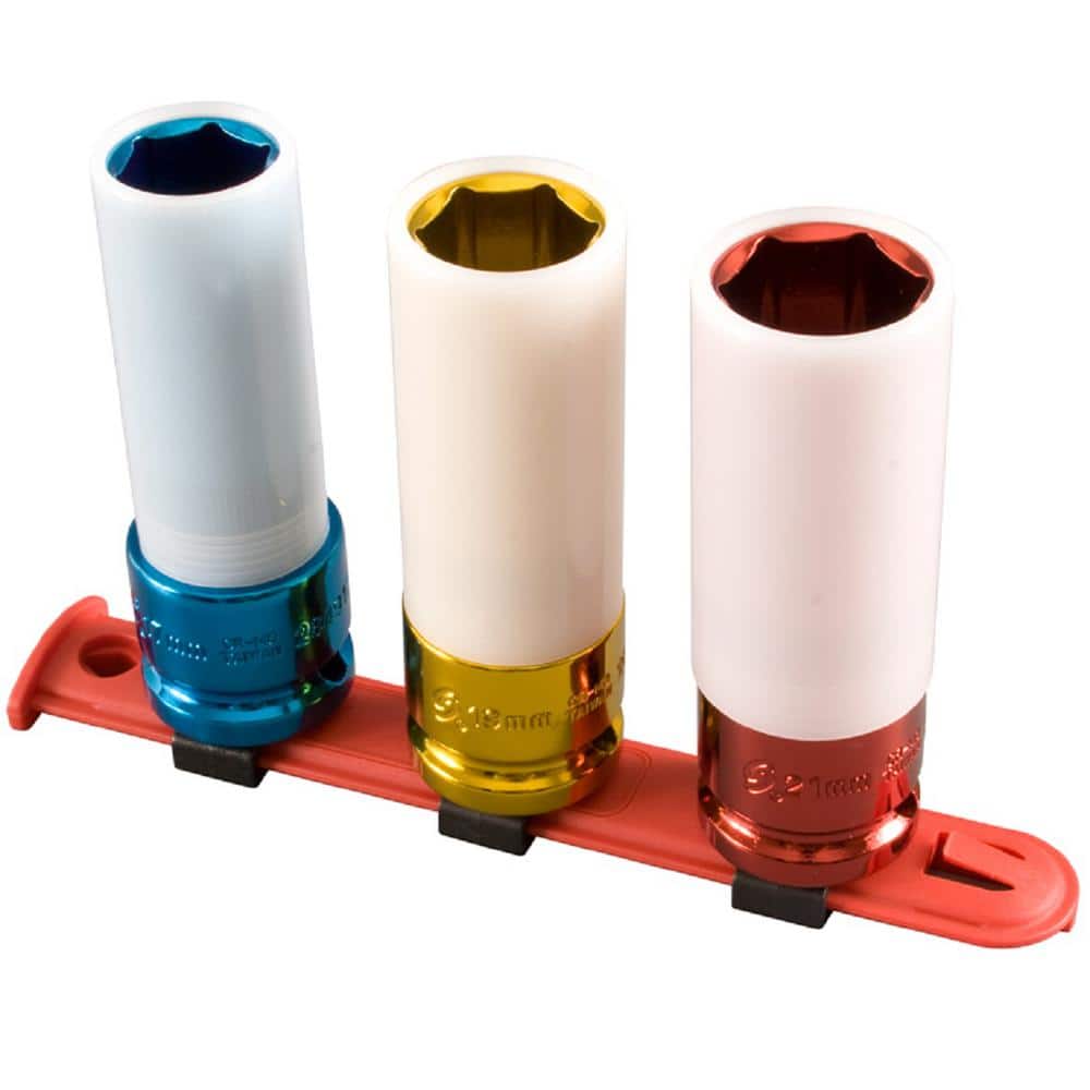 SUNEX TOOLS 1/2 in. Drive Metric Extra Thin Wall Deep Wheel Protector ...