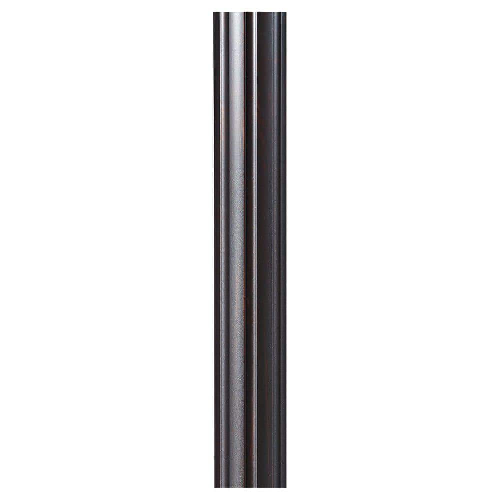 Generation Lighting 7 ft. Espresso Fluted Outdoor Lamp Post 7'POST-ES ...