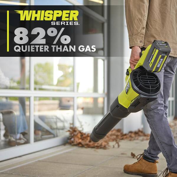 RYOBI 40V HP Brushless 800 CFM Whisper Series Blower with Lawn and Leaf Bag RY40HPLB01B-AC04313 ...