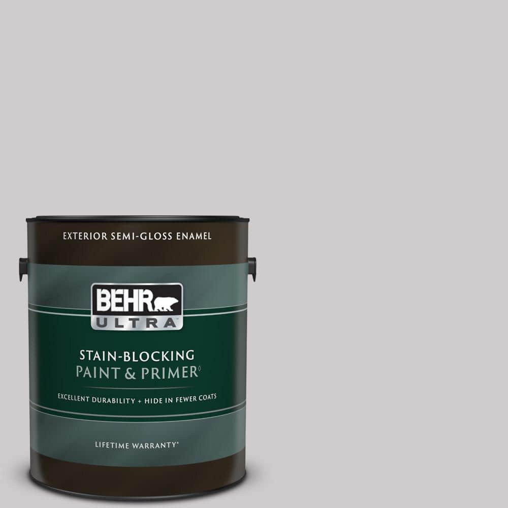 BEHR ULTRA 1 gal. #MQ3-28 Rock Crystal Semi-Gloss Enamel Exterior Paint ...