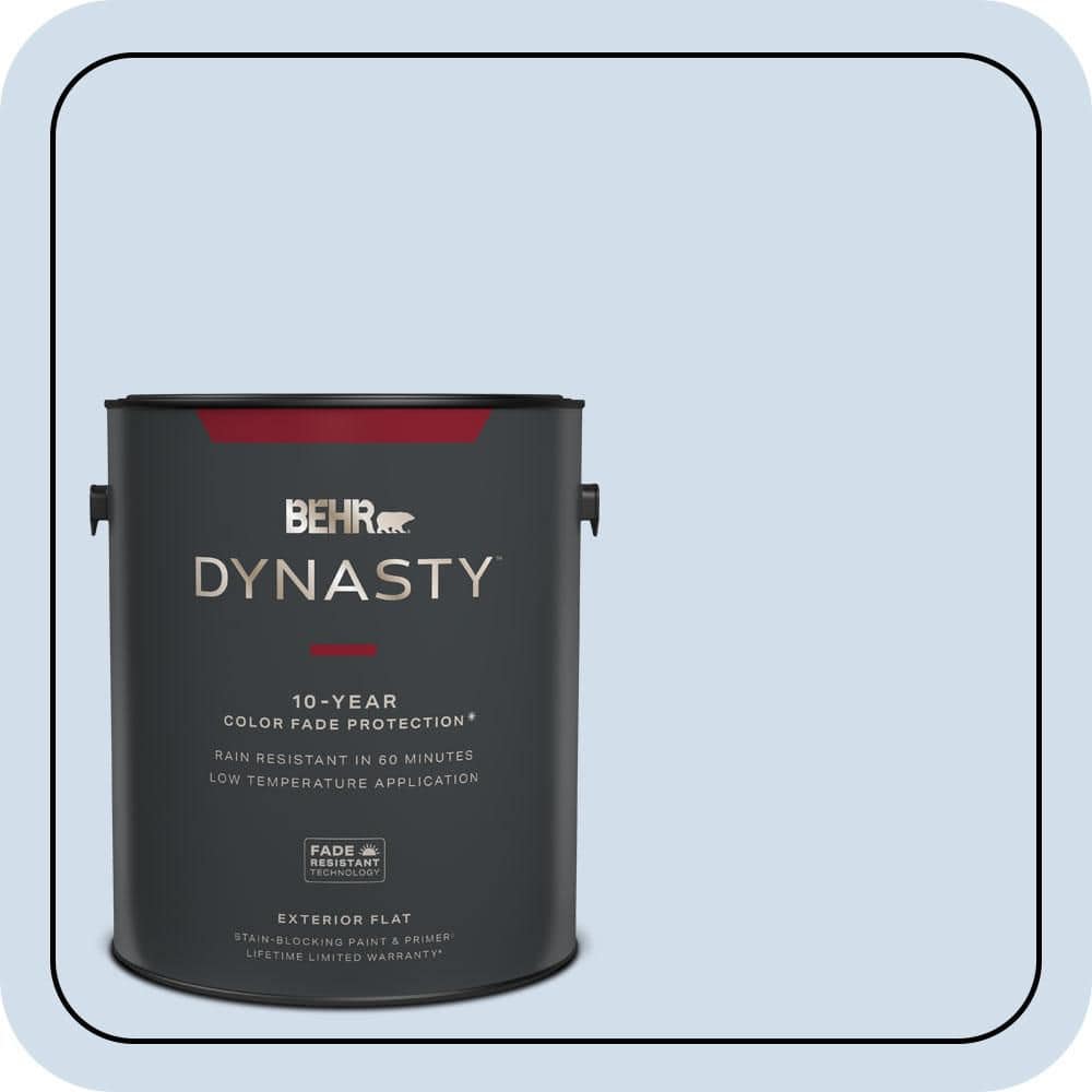 BEHR DYNASTY 1 gal. #M530-1 Ice Drop Flat Exterior Stain-Blocking Paint ...