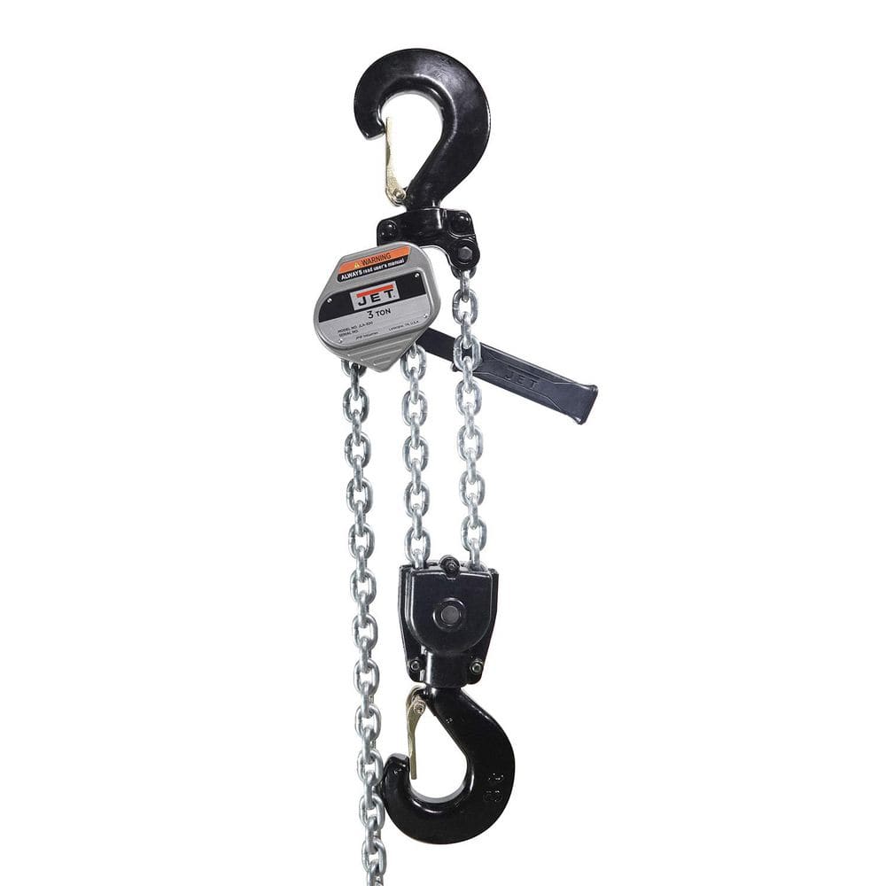 Jet JLA Series 3-Ton Lever Hoist with Shipyard Hooks JT9-375810 - The ...