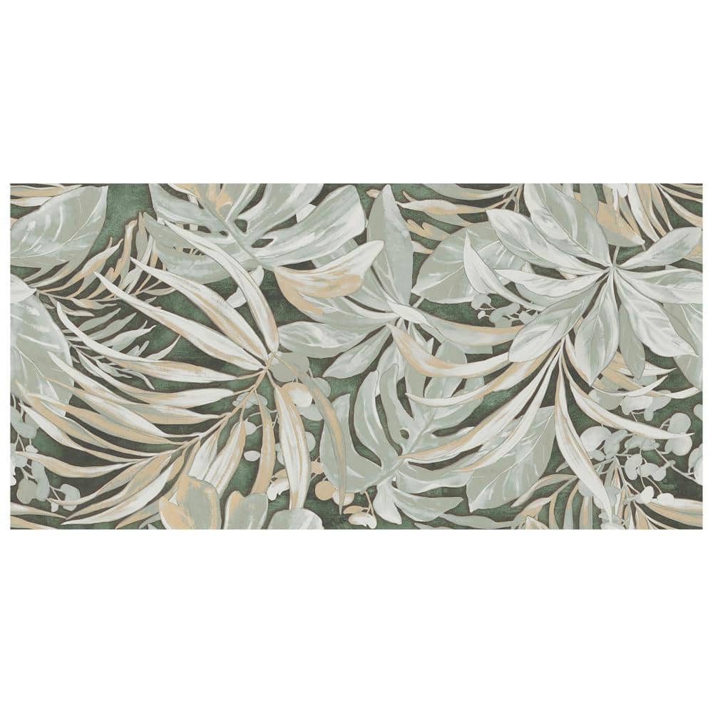 Merola Tile Parete Tropici Green 5-7/8 in. x 7-7/8 in. Porcelain Floor ...