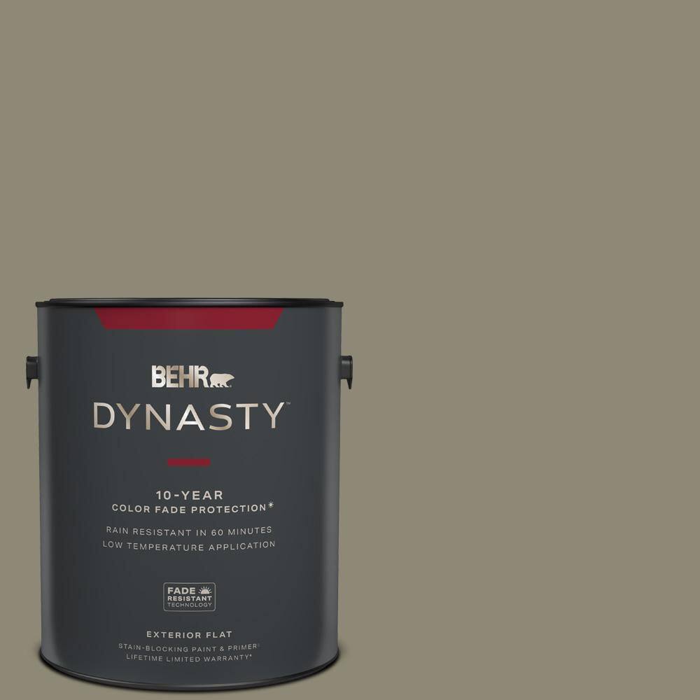 BEHR DYNASTY 1 gal. #780D-6 Witch Hazel Flat Exterior Stain-Blocking ...