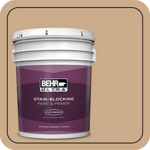 BEHR ULTRA 5 gal. #N280-4 Perfect Tan Extra Durable Satin Enamel ...