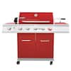 Royal Gourmet 5-Burner Propane Gas Grill in Red with Rotisserie Kit ...