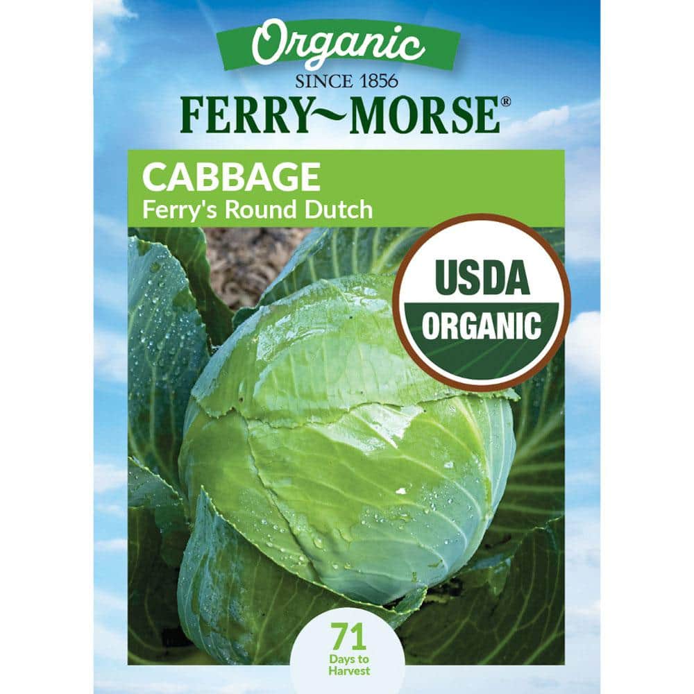 Ferry-Morse Organic Cabbage Ferry's Round Dutch Vegetable Seeds 9820 ...