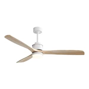 WINGBO 60 in. 3-Blade LED Propeller Gold and White Ceiling Fan with Fan ...