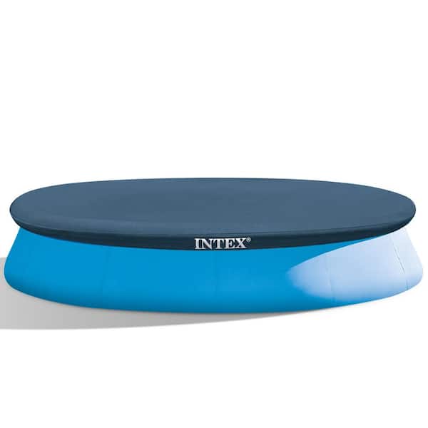 Intex Easy Set 12 ft. x 12 ft. Round Blue Above Ground Pool Winter ...