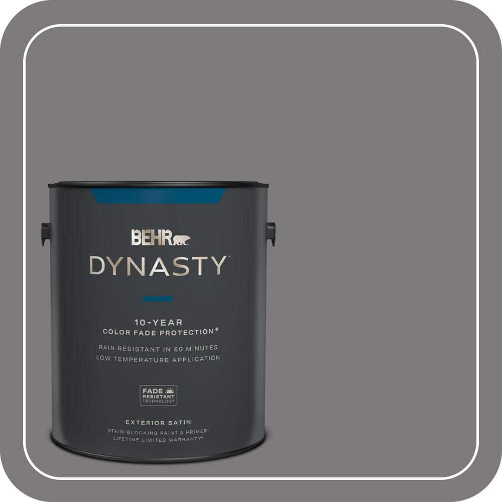 BEHR DYNASTY 1 gal. #BXC-58 Stormy Gray Satin Enamel Exterior Stain ...