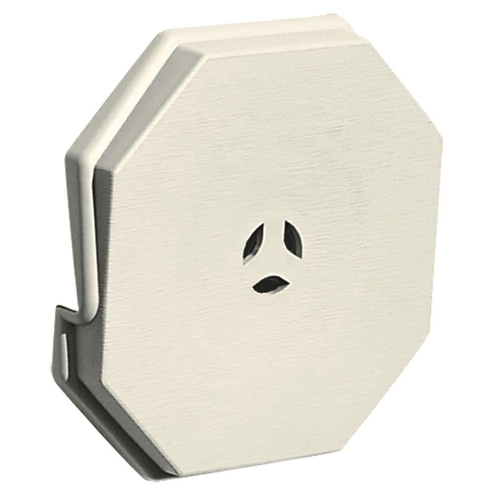 Builders Edge 6.625 in. x 6.625 in. #082 Linen Surface Mounting Block ...