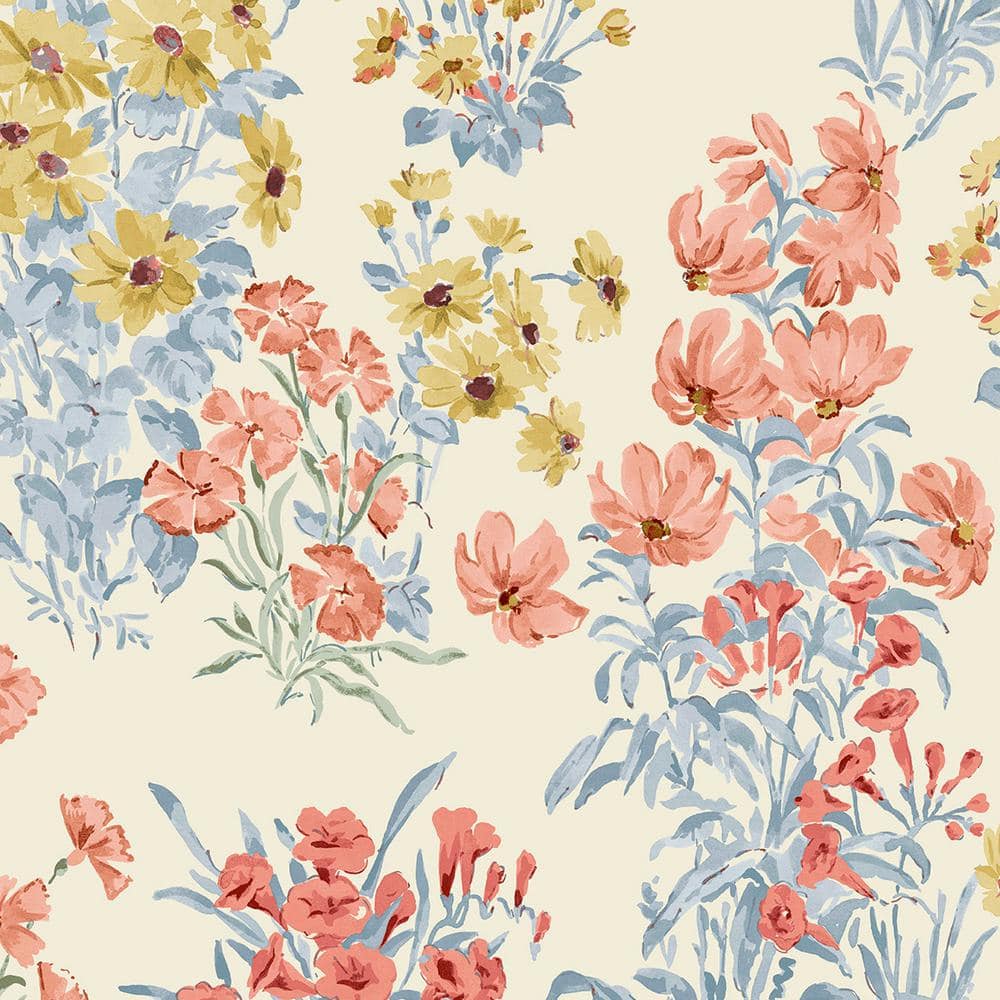 Laura Ashley Megan Ochre Yellow Wallpaper Sample 12274294 - The Home Depot