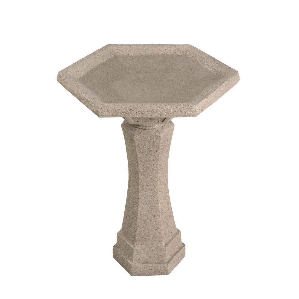 Manor Brook Riverhead Sandstone Resin Round Birdbath MB100599 - The ...
