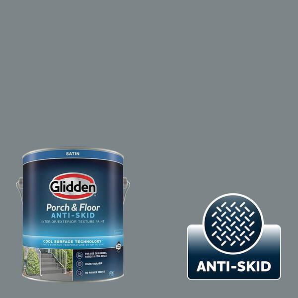 Glidden Porch and Floor 1 gal. PPG1039-5 Garrison Gray Satin Interior ...