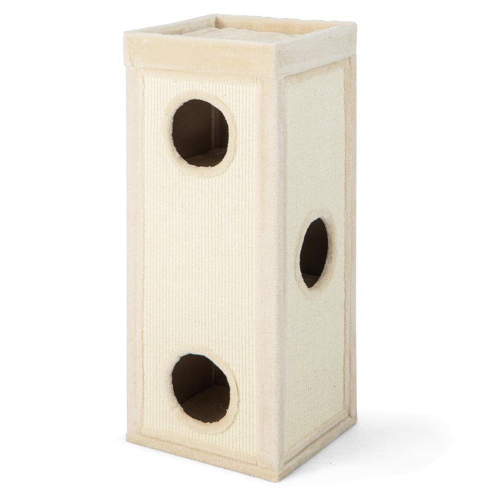 ANGELES HOME 3-Story Cat House for Indoor Cats with Scratching Board ...