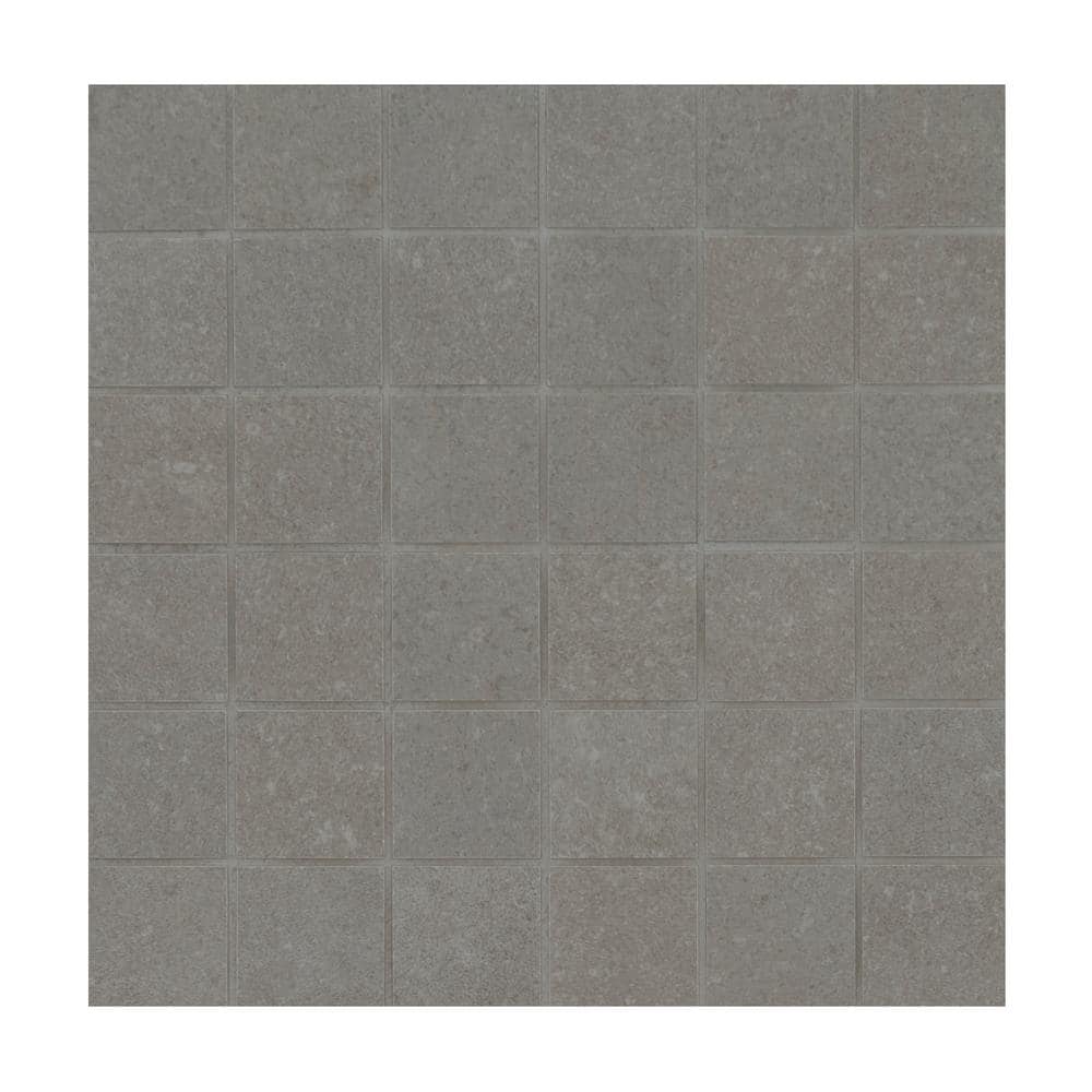 MSI Beton Gris 12 in. x 12 in. Matte Porcelain Mesh-Mounted Mosaic Tile ...