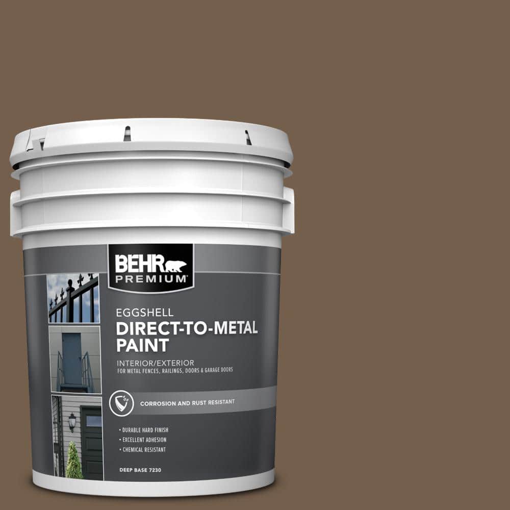 BEHR PREMIUM 5 gal. #MS-46 Chestnut Brown Eggshell Direct to Metal ...