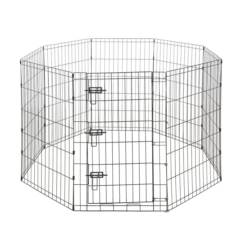BOWHAUS 36 in.H Foldable Outdoor/ Indoor Metal Pet Playpen with Gate ...