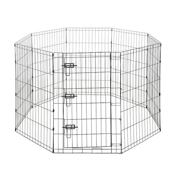 BOWHAUS 36 in.H Foldable Outdoor/ Indoor Metal Pet Playpen with Gate ...
