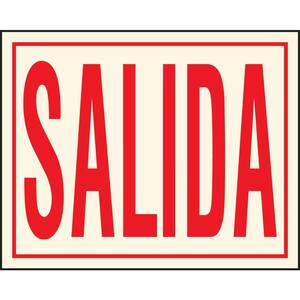 Everbilt 8 in. x 10 in. Salida/Exit Sign EE-22 - The Home Depot