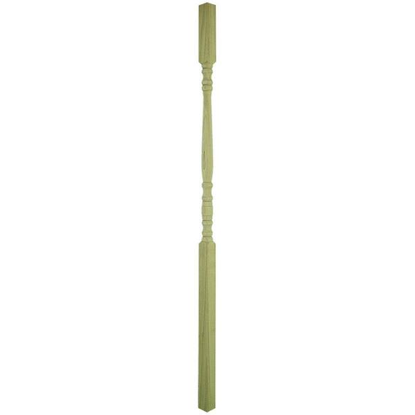 EVERMARK Stair Parts 41 in. x 1-1/4 in. 5205 Unfinished Poplar Square ...