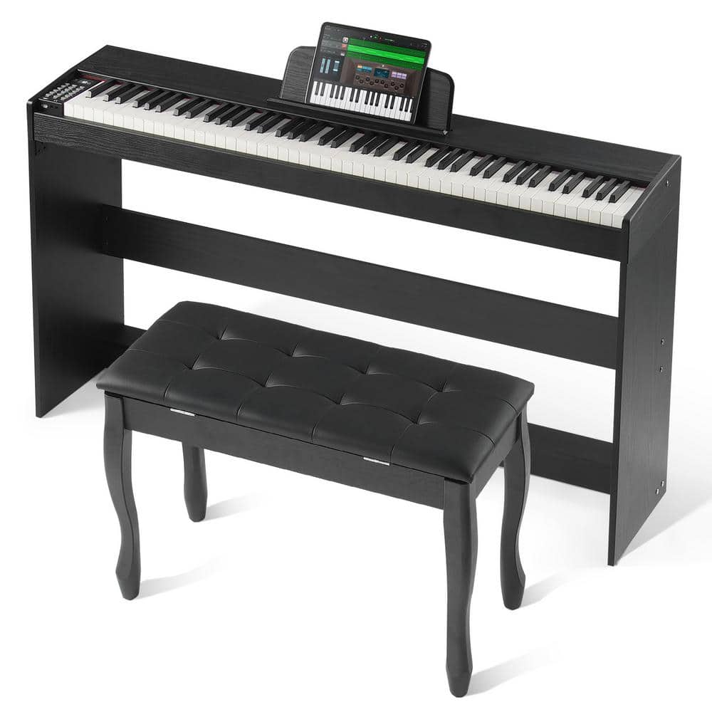 VEVOR Weighted Digital Piano 88 Key Fully Weighted Keys Dual Keyboard ...