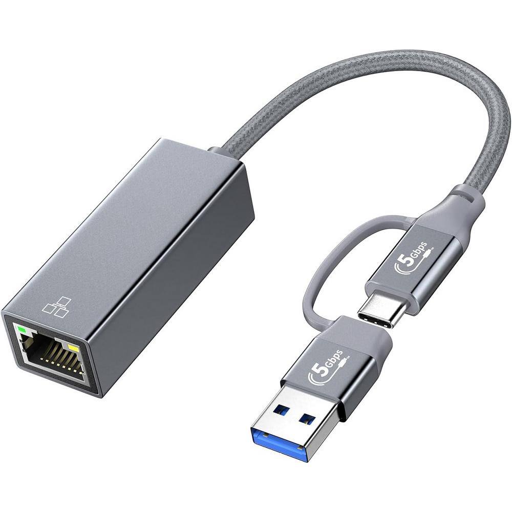 EKIEUDL Plug and Play 2.5 GB USB A/USB C to RJ45 Ethernet Network ...