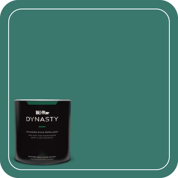 BEHR DYNASTY 1 qt. #490D-7 Greensleeves Semi-Gloss Enamel Interior ...